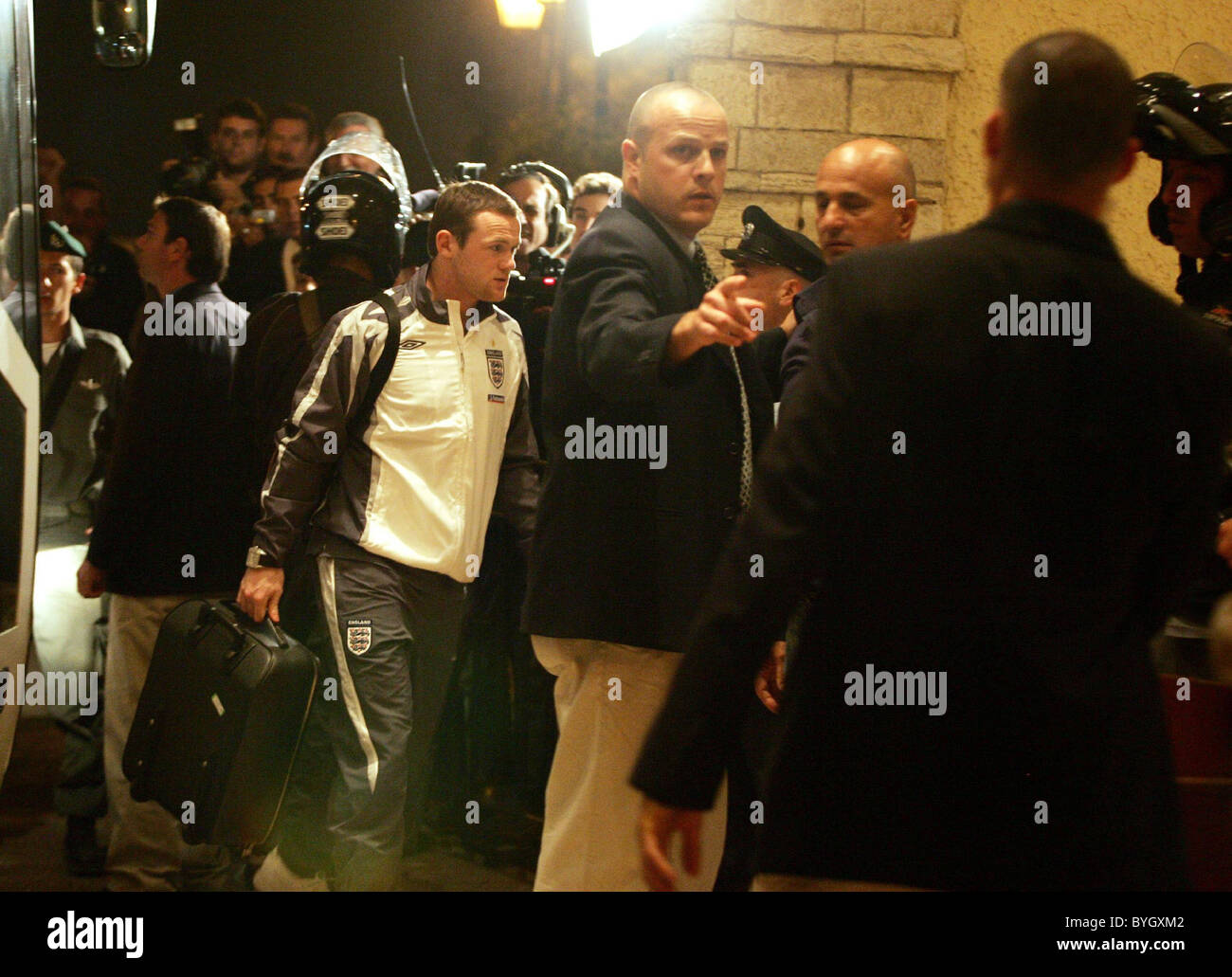 The English national football team arrives at the Dan Accadia Herzliya ...