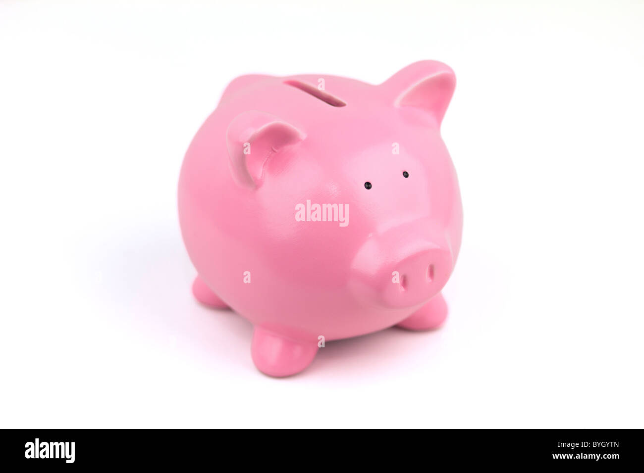 Pink Piggy Bank Stock Photo - Alamy