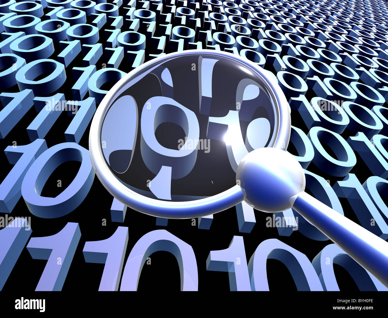 Inspecting binary Code Stock Photo - Alamy
