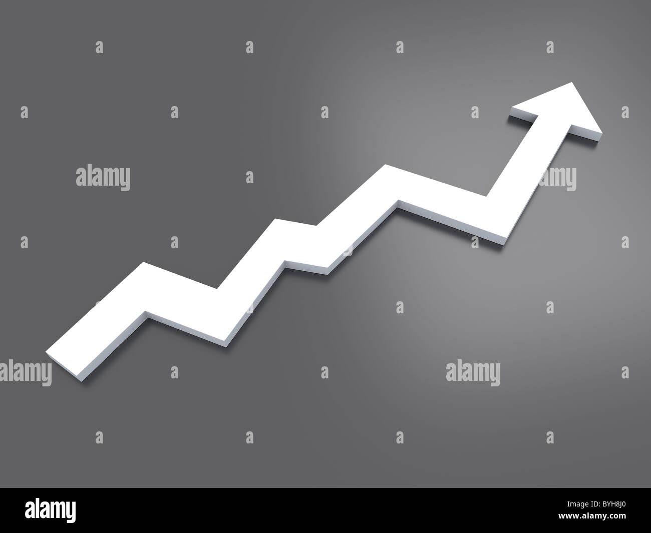 Arrow pointing upward Stock Photo - Alamy