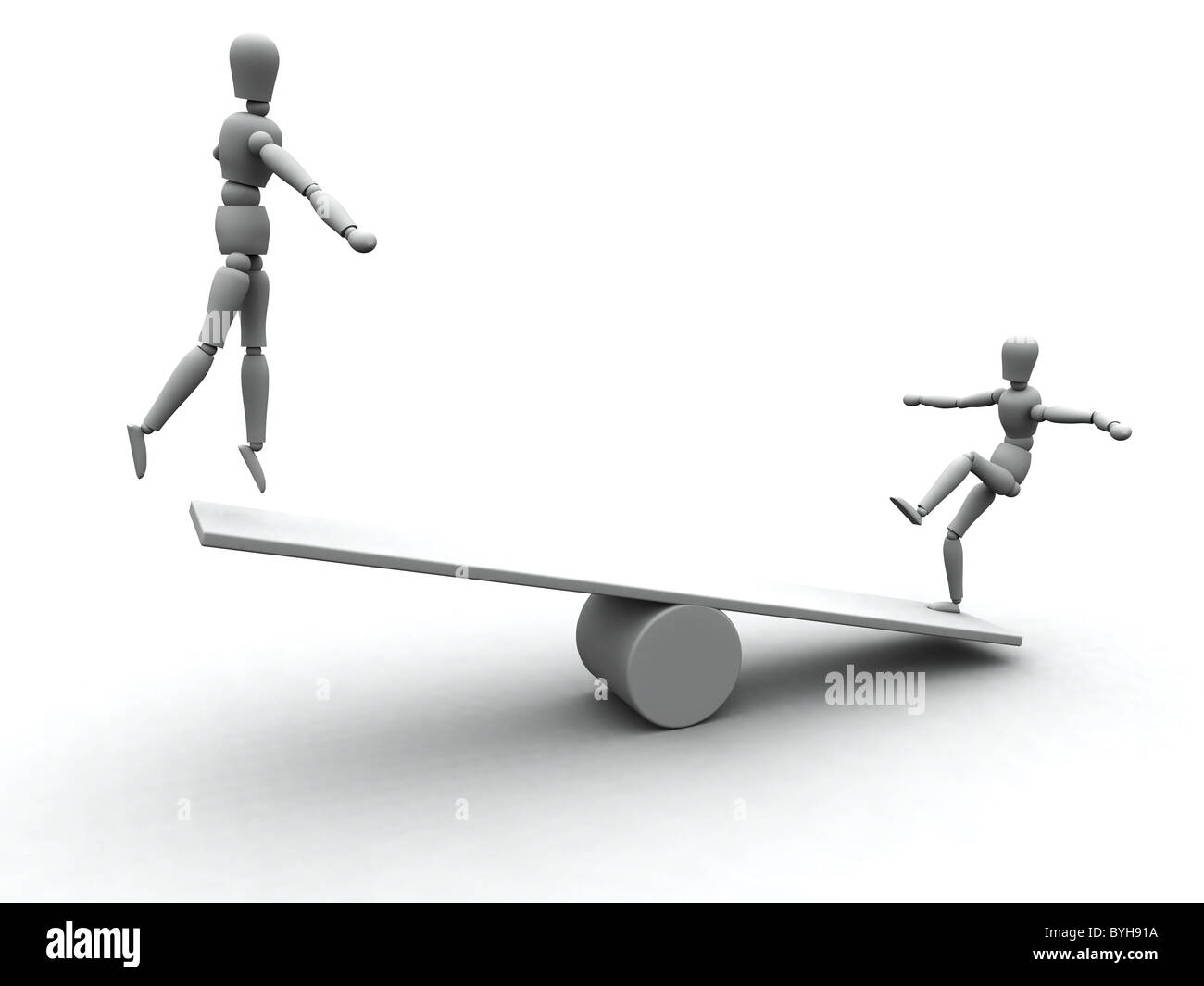 Jumping seesaw hi-res stock photography and images - Alamy