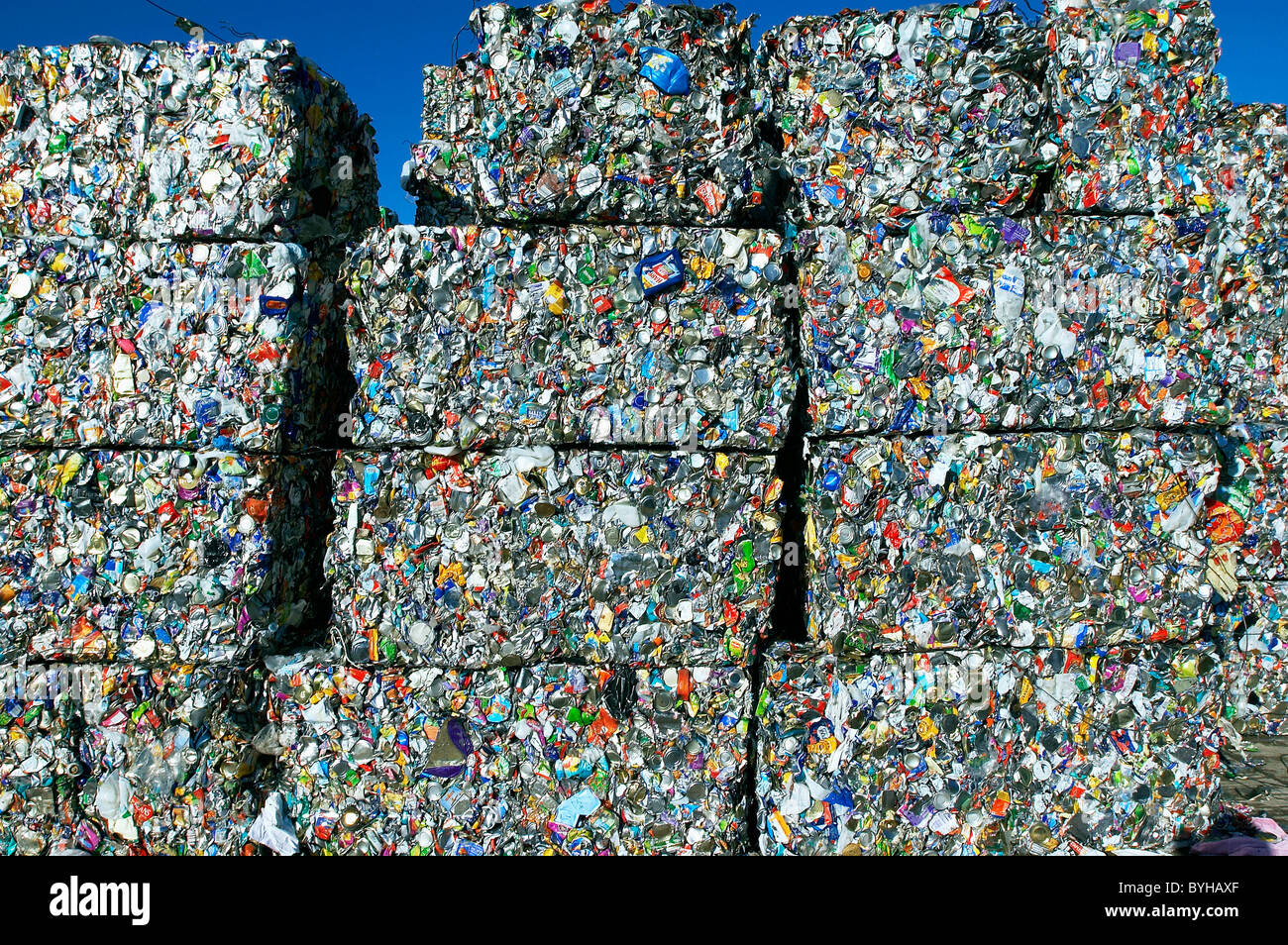 Recycling bail ready to be processed Stock Photo - Alamy