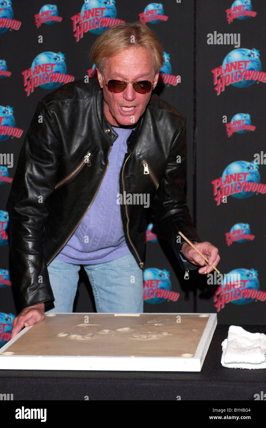 Peter Fonda promotes his new film ' Ghost Rider' in Times Square and ...