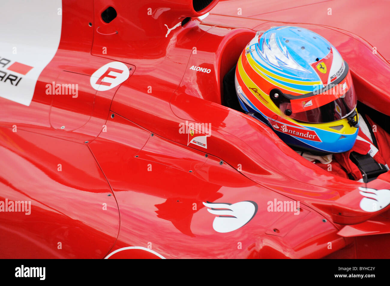 Fernando Alonso (ESP) in the Ferrari F150th Formula One race car Stock ...