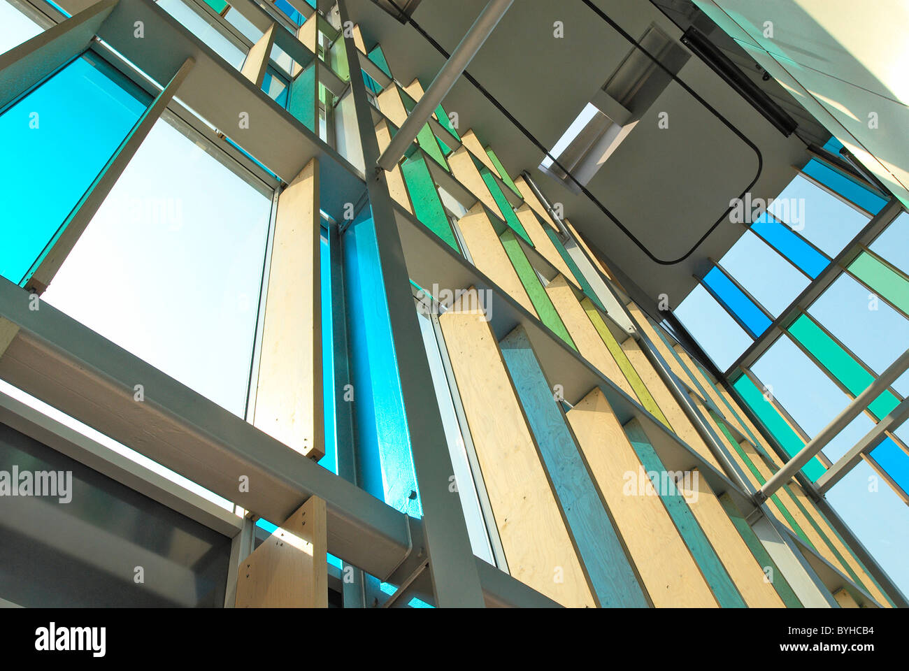Abstract detail of office building with tinted glass cladding Stock ...
