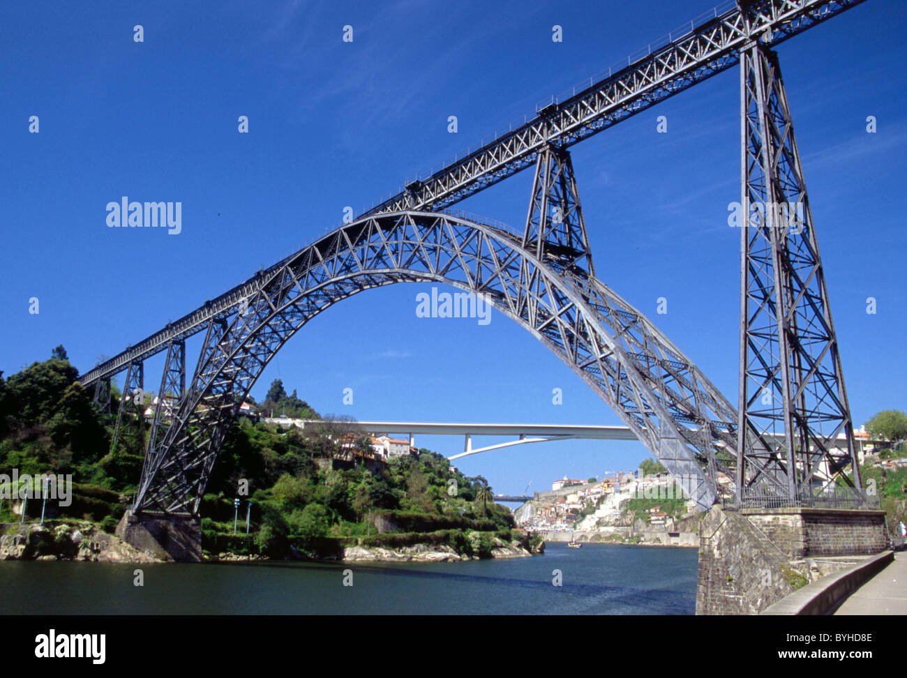 Ponte de Dona Maria Pia designed by Gustav Eiffel in Porto Portugal ...