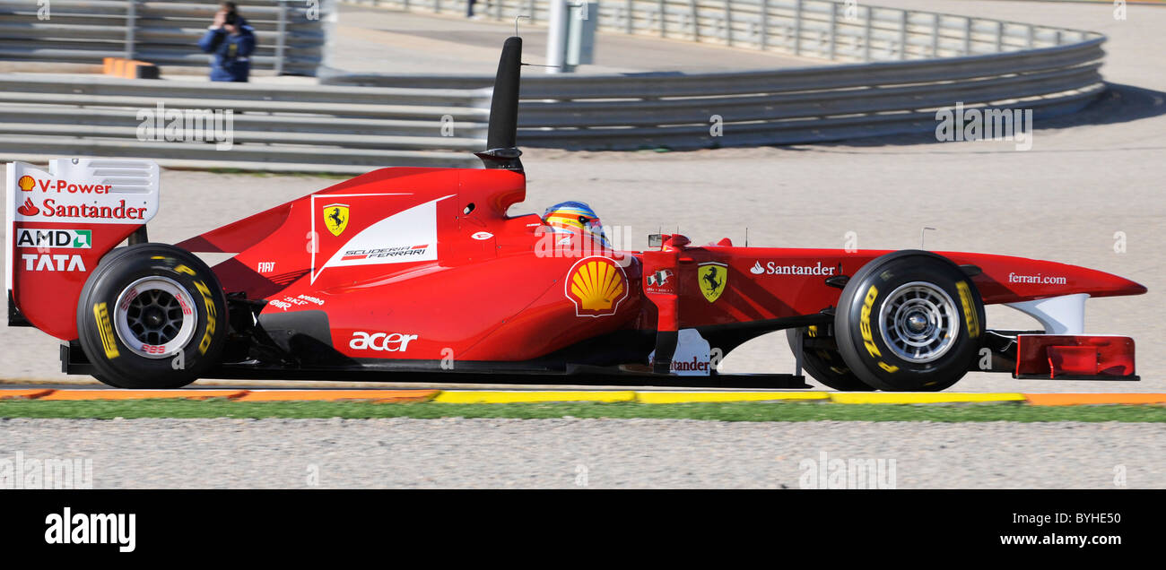 Fernando Alonso (ESP) in the Ferrari F150th Formula One race car Stock ...