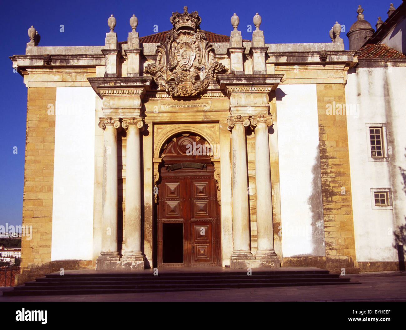 The building of Biblioteca Joanina(Joao V Library) in Coimbra Portugal ...