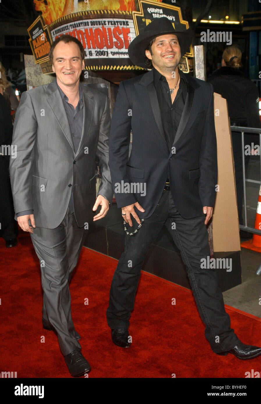 Quentin Tarantino and Robert Rodriguez premiere of 'Grindhouse' at The ...