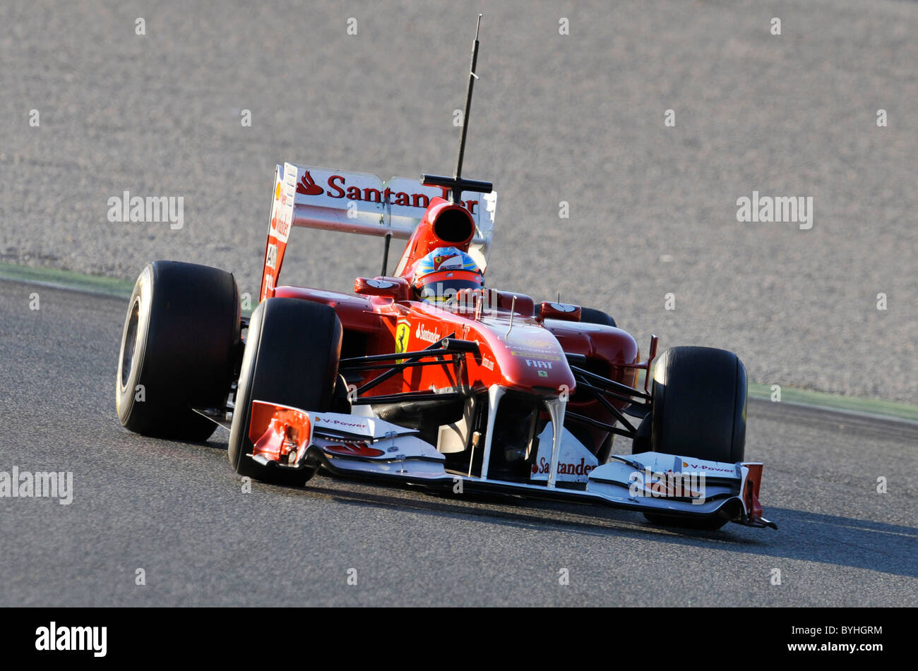 Fernando Alonso (ESP) in the Ferrari F150th Formula One race car Stock ...