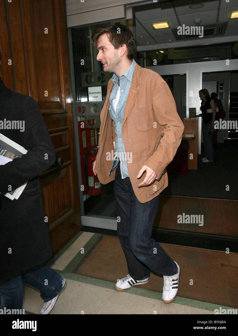 David Tennant leaving BBC Radio One studios. London, England - 28.03.07 ...