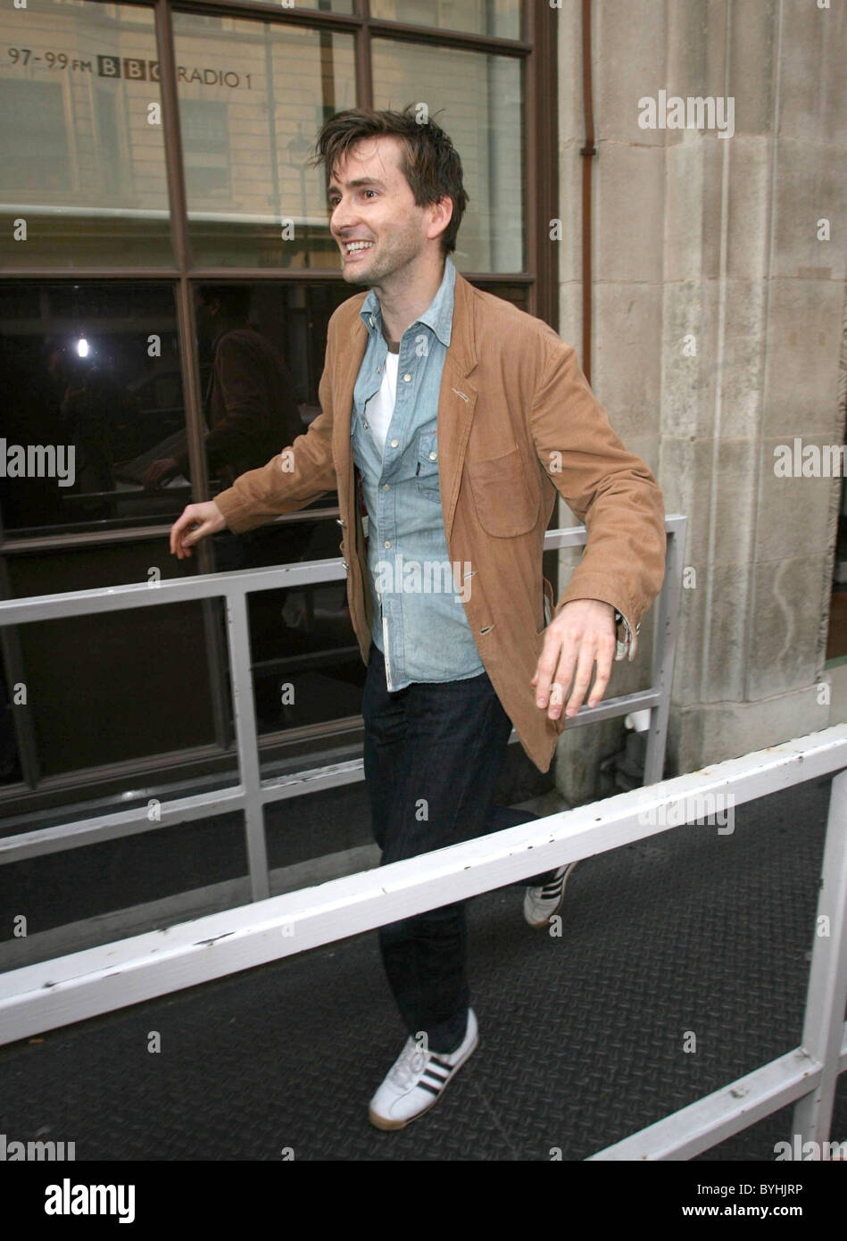 David Tennant leaving BBC Radio One studios. London, England - 28.03.07 ...