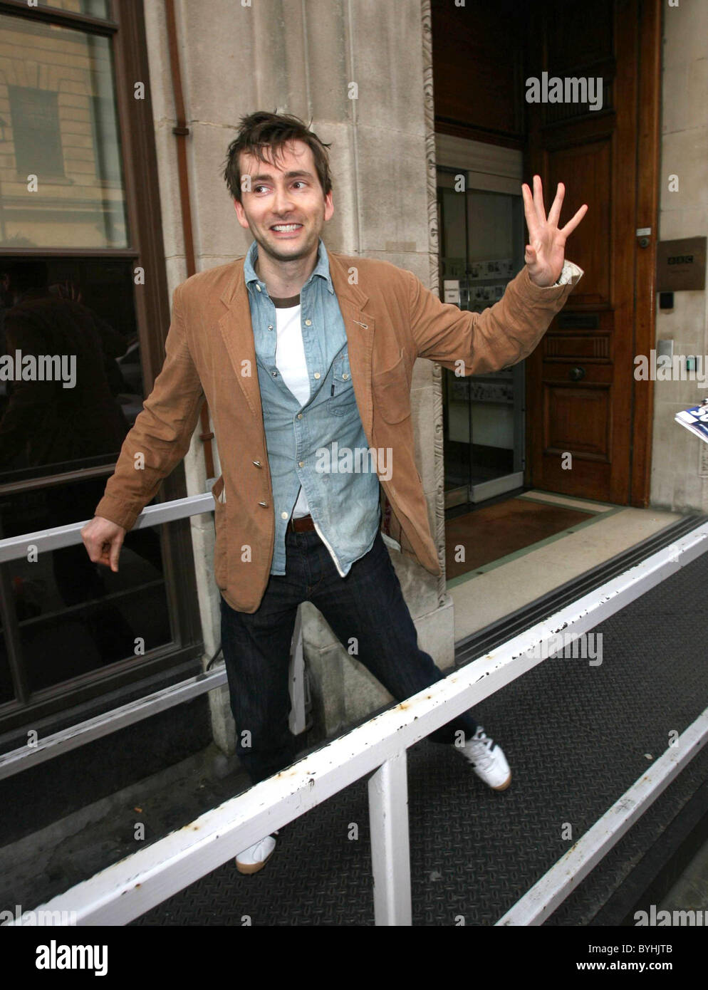 David Tennant leaving BBC Radio One studios. London, England - 28.03.07 ...