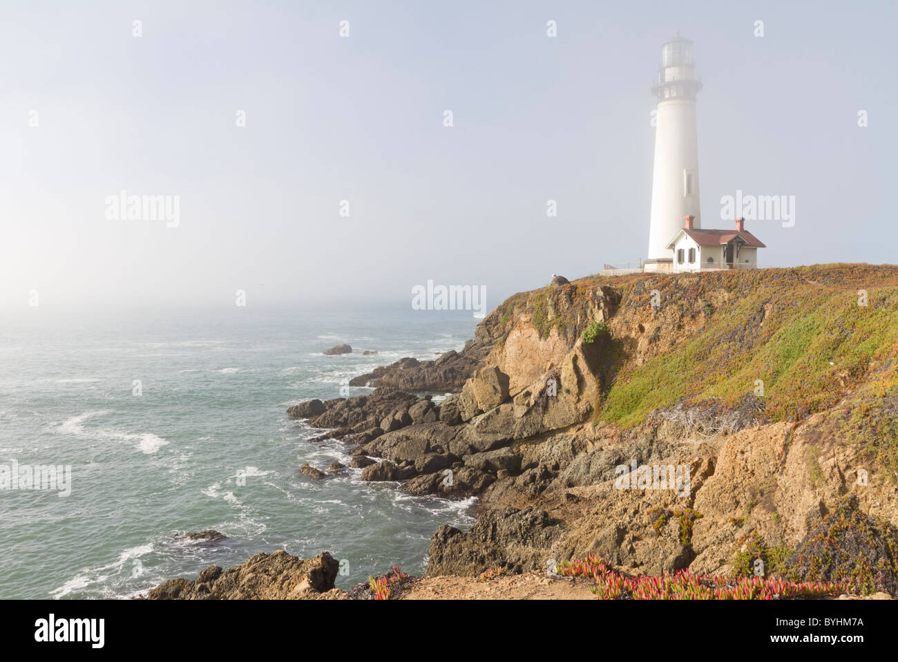Lighthouse Pigeon Point, California, USA Stock Photo - Alamy