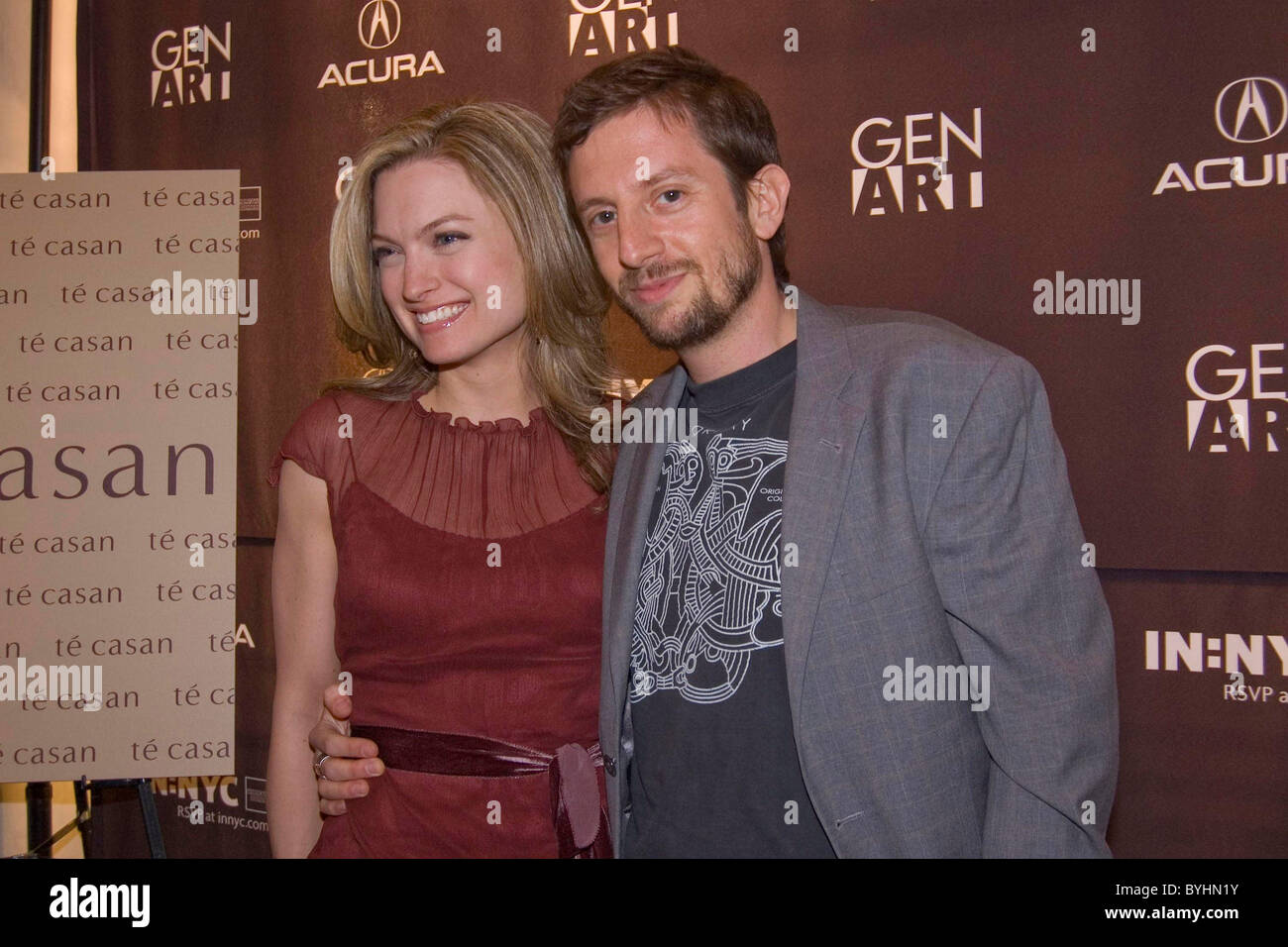Nicole Forrester and Adam Walden 12th Gen Art Annual Film Festival Launch Party held at Te Casan ...