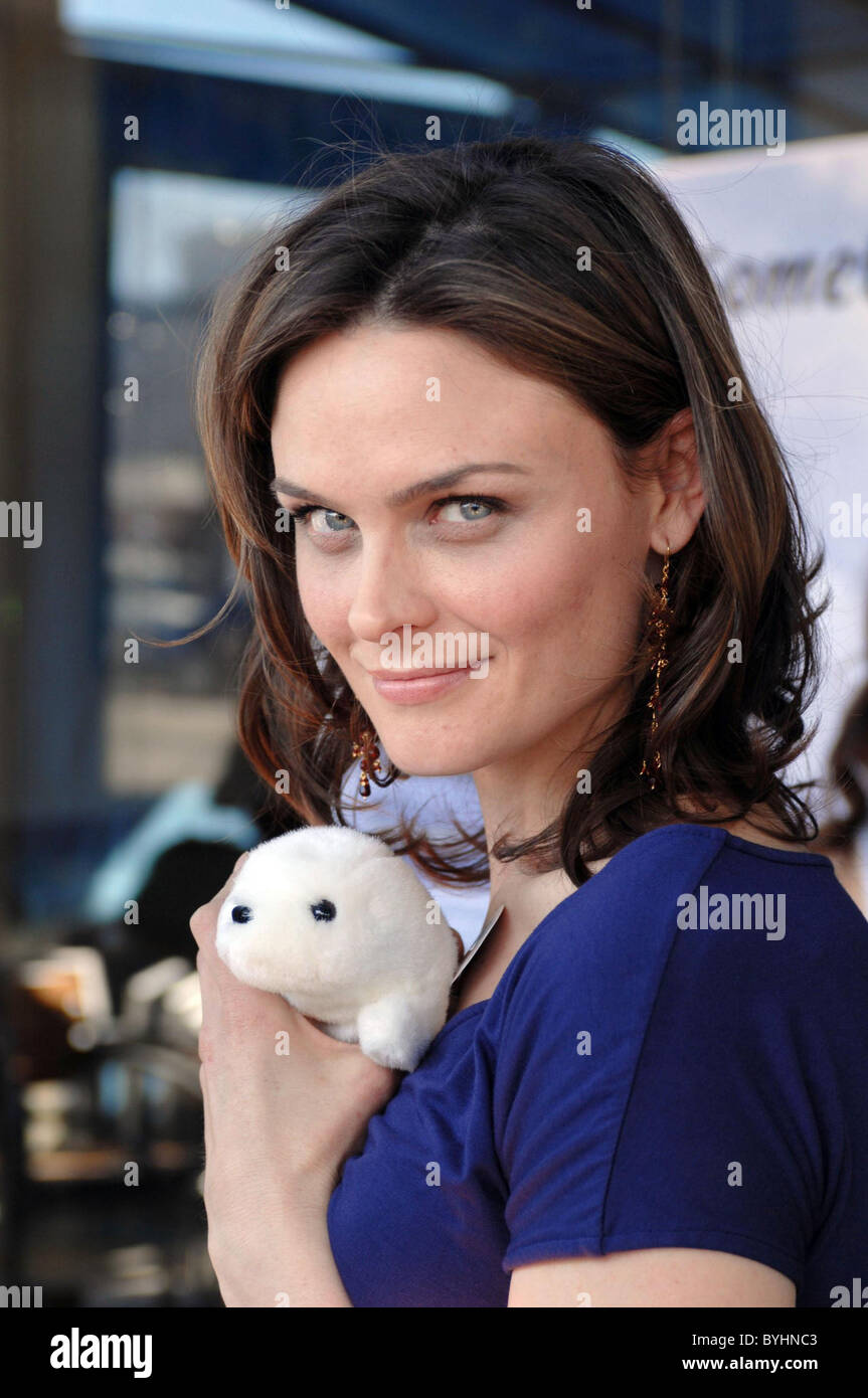 Emily Deschanel At a press conference hosted by celebrities at Real ...