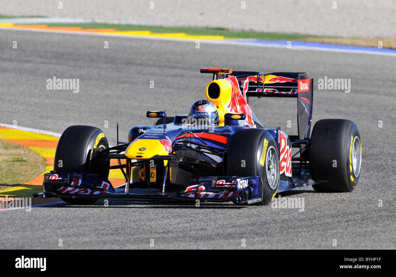 Sebastian Vettel (GER) in the Red Bull Racing RB7 Formula One race car ...