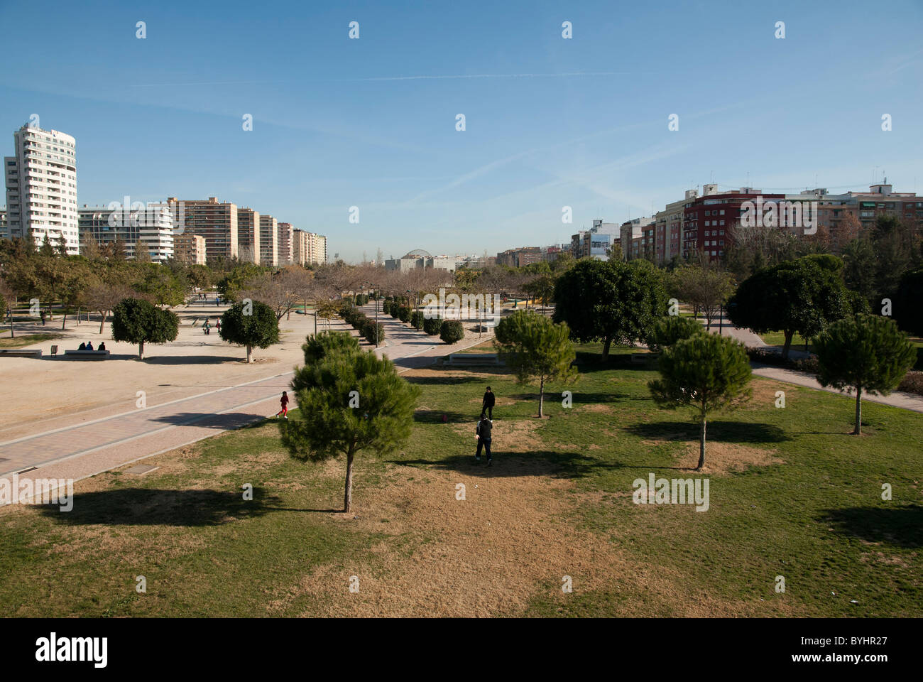 Valencia green park, Spain Stock Photo - Alamy