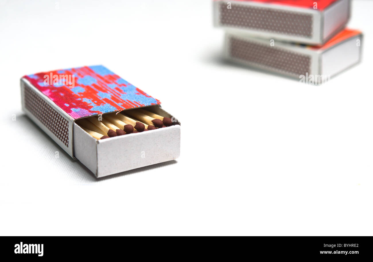 Close-up of matchbox on white background Stock Photo - Alamy