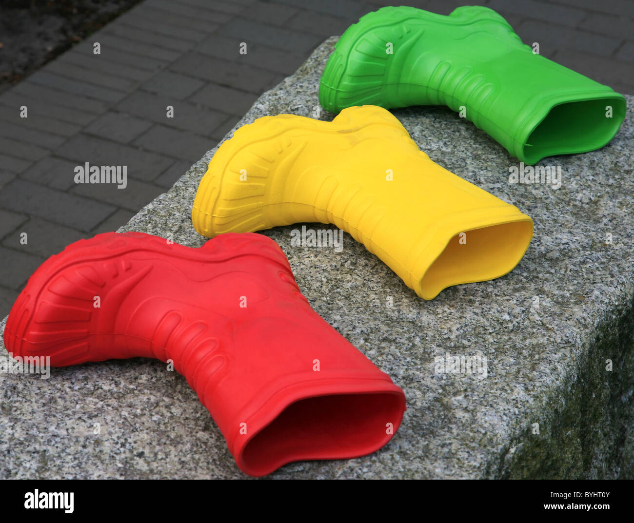 Colorful rubber boots Stock Photo - Alamy