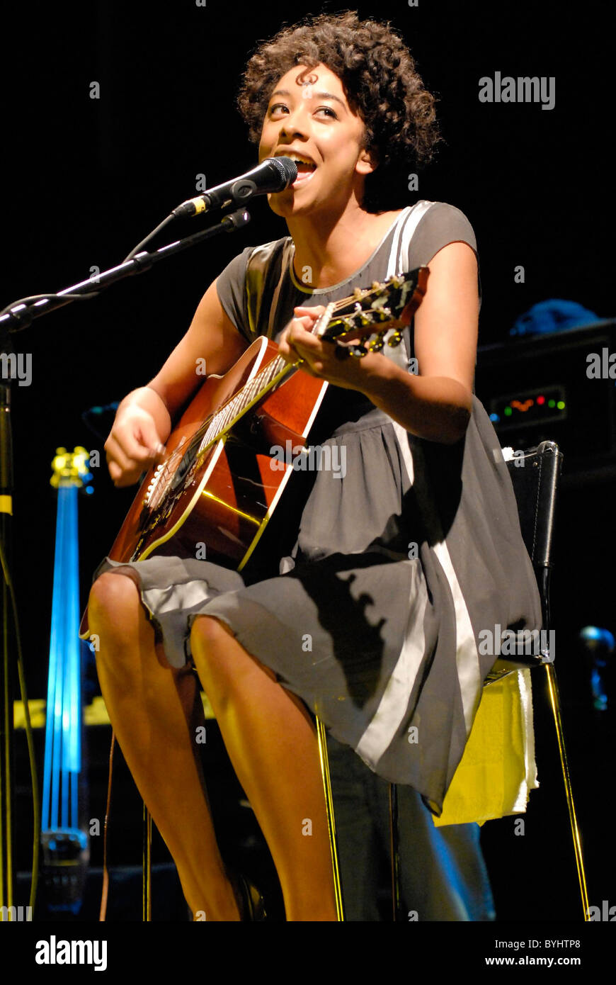 Corinne Bailey Rae performing in concert at the Gibson Amphitheatre ...