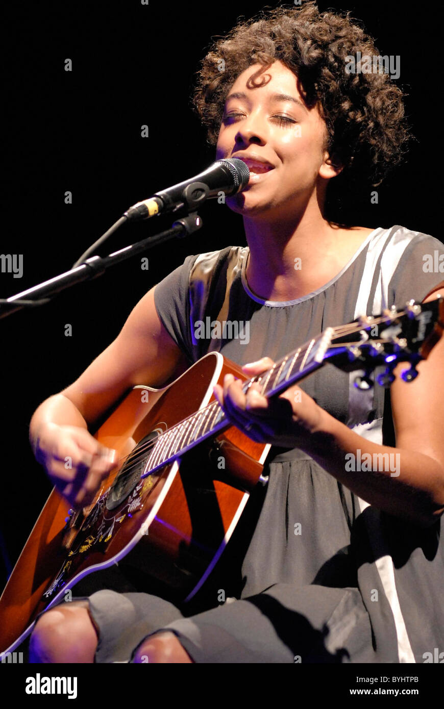 Corinne Bailey Rae performing in concert at the Gibson Amphitheatre ...