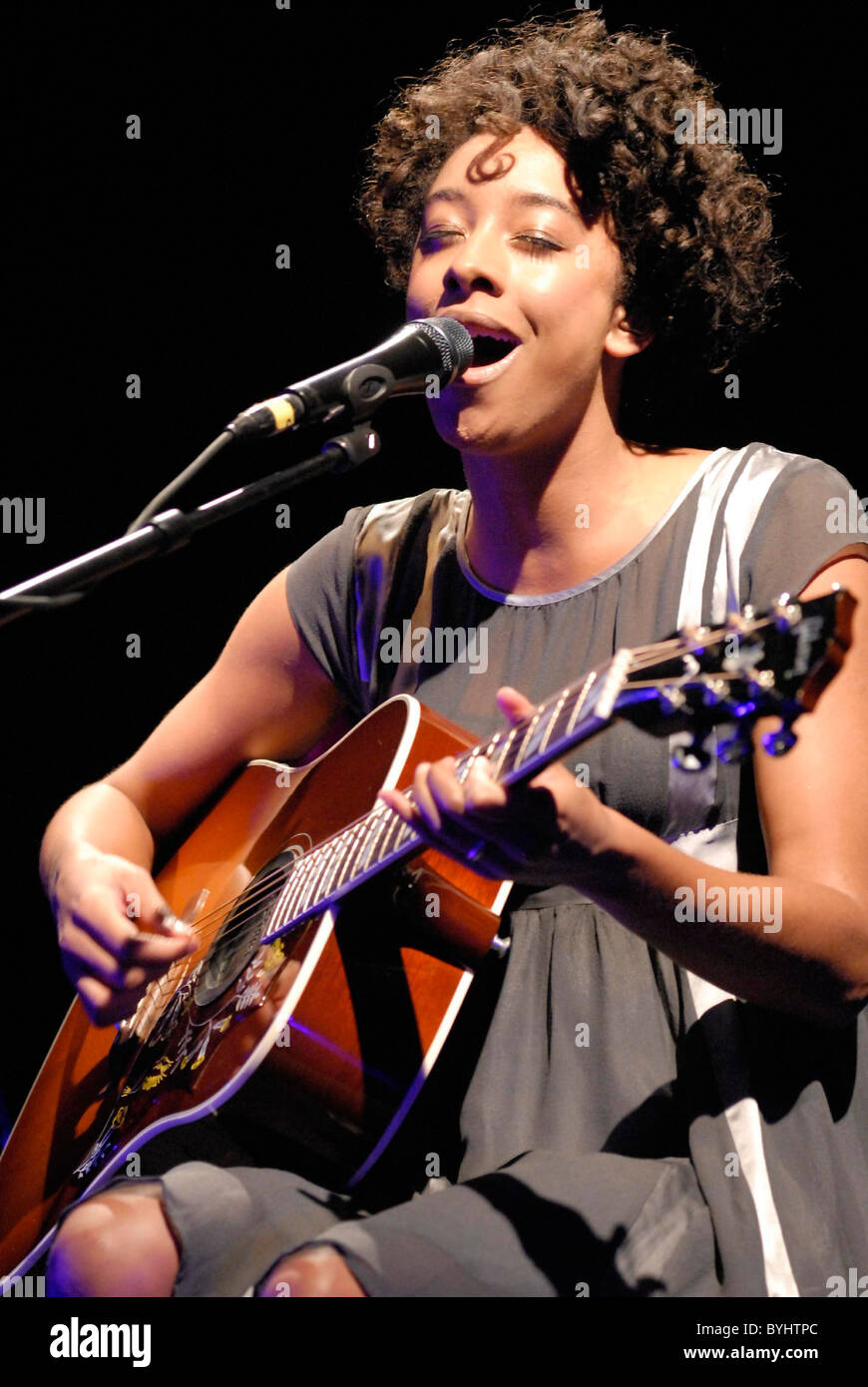 Corinne Bailey Rae performing in concert at the Gibson Amphitheatre ...