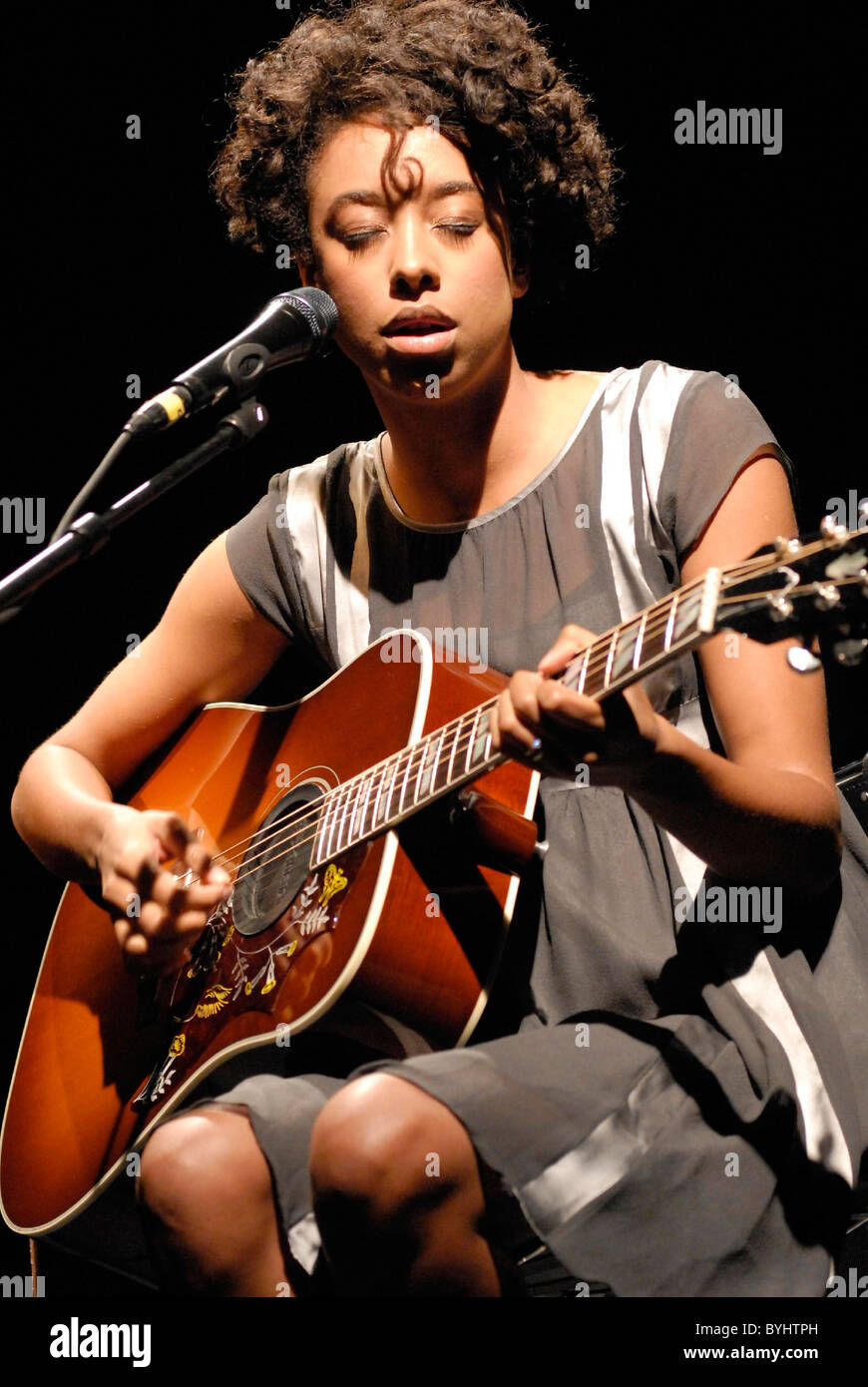 Corinne Bailey Rae performing in concert at the Gibson Amphitheatre ...