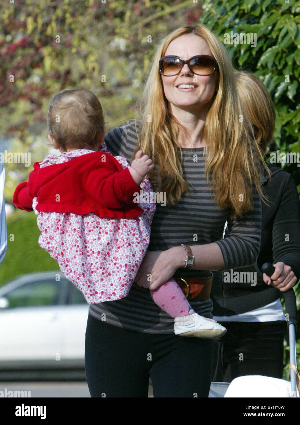 Geri Halliwell and her daughter Bluebell Madonna taking a stroll in the ...