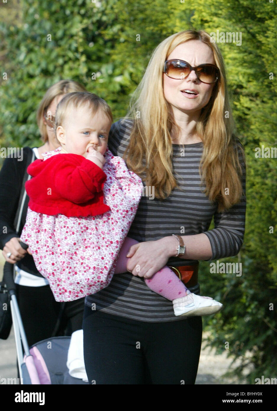 Geri Halliwell and her daughter Bluebell Madonna taking a stroll in the ...