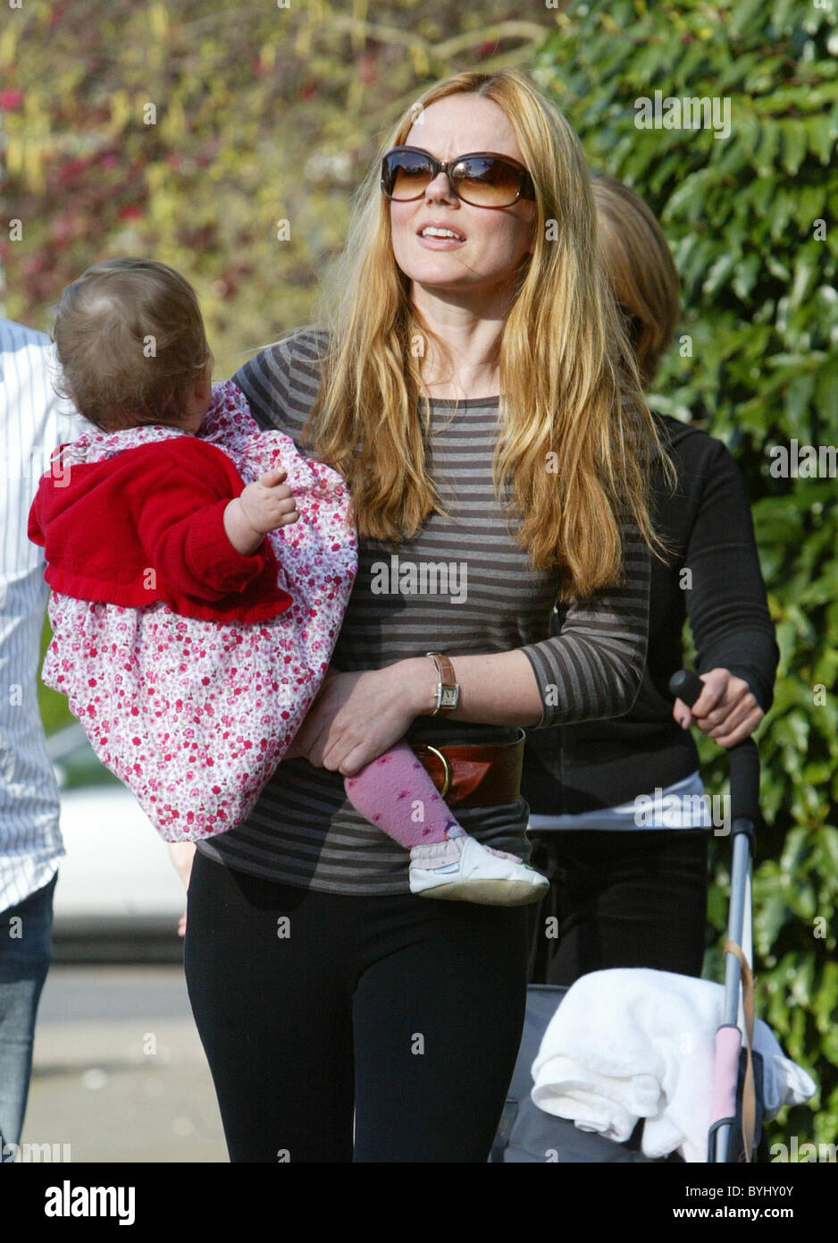 Geri Halliwell and her daughter Bluebell Madonna taking a stroll in the ...