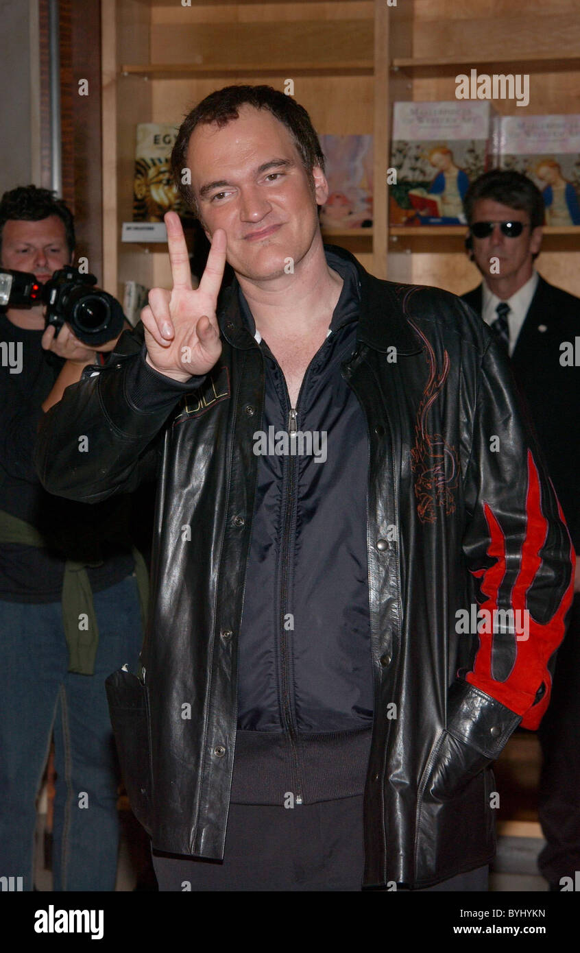 Quentin Tarantino signs copies of the soundtrack CD for 'Death Proof ...