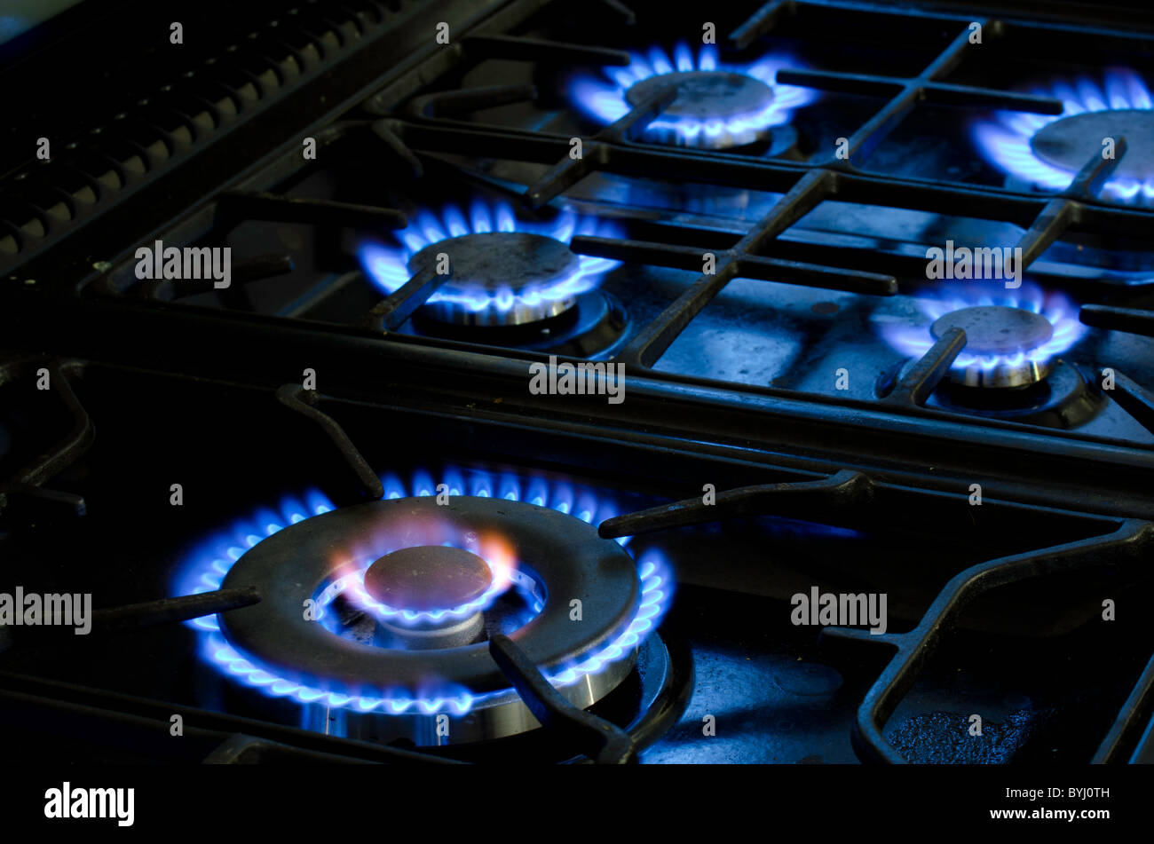 Gas fired burners Stock Photo - Alamy