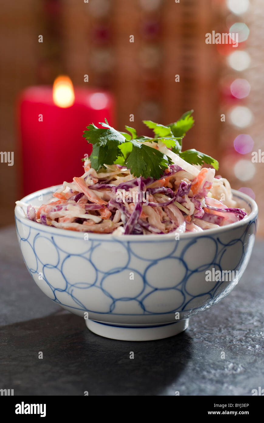 Tangy red and white coleslaw Stock Photo - Alamy