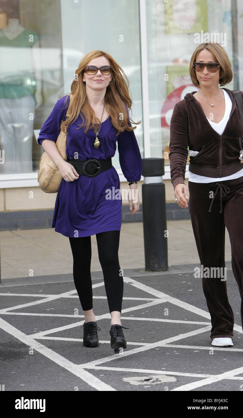Geri Halliwell shopping with a friend at Brent Cross shopping centre ...