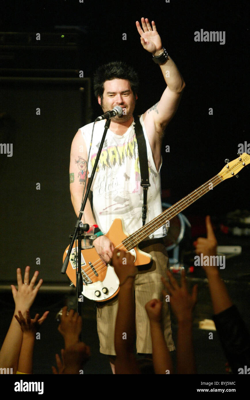 Fat Mike aka Mike Burkett American punk band NOFX perform in Star Live ...