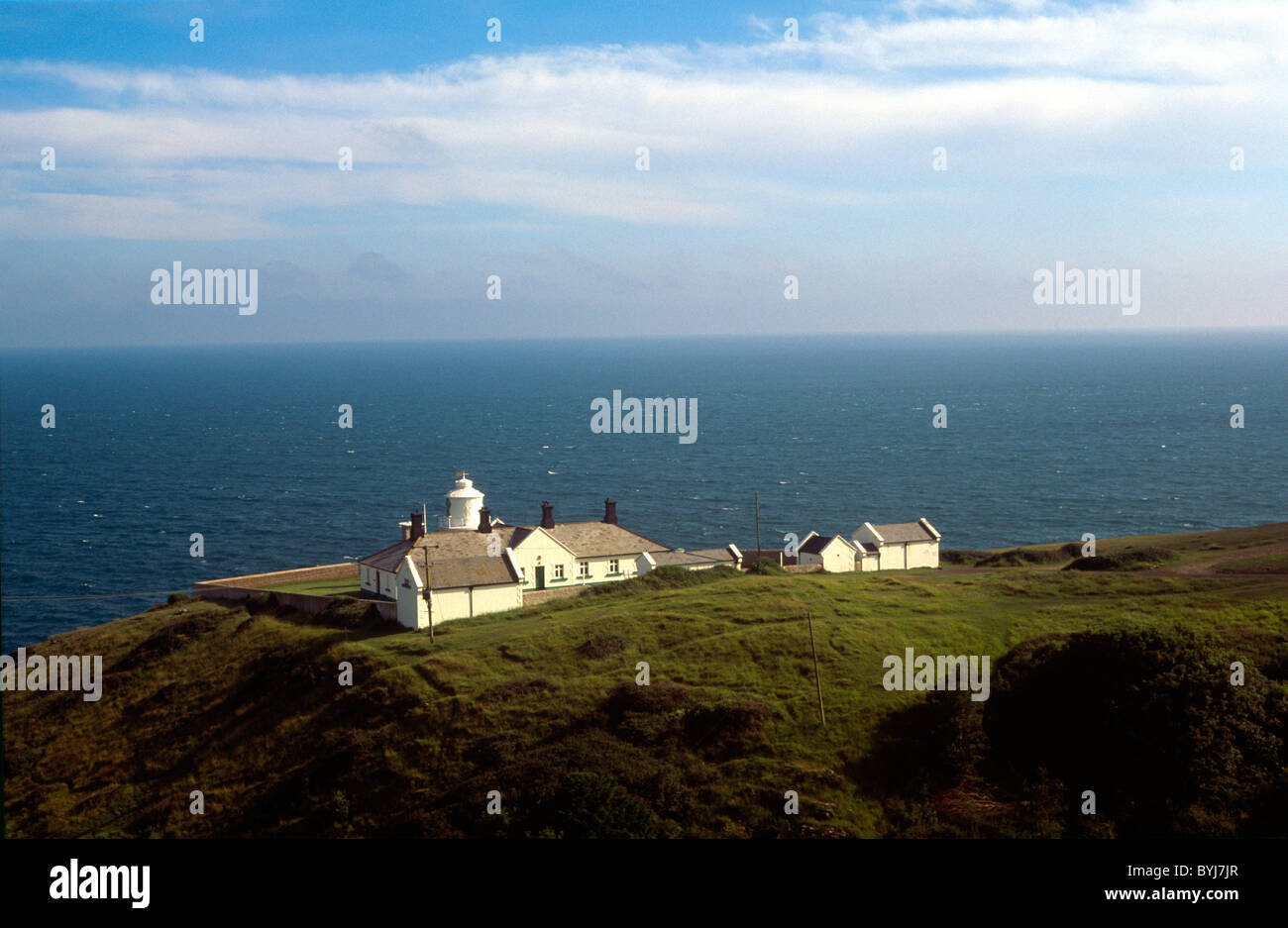 Anvil Point lighthouse, on the Jurassic Coast, Swanage, Dorset. The ...