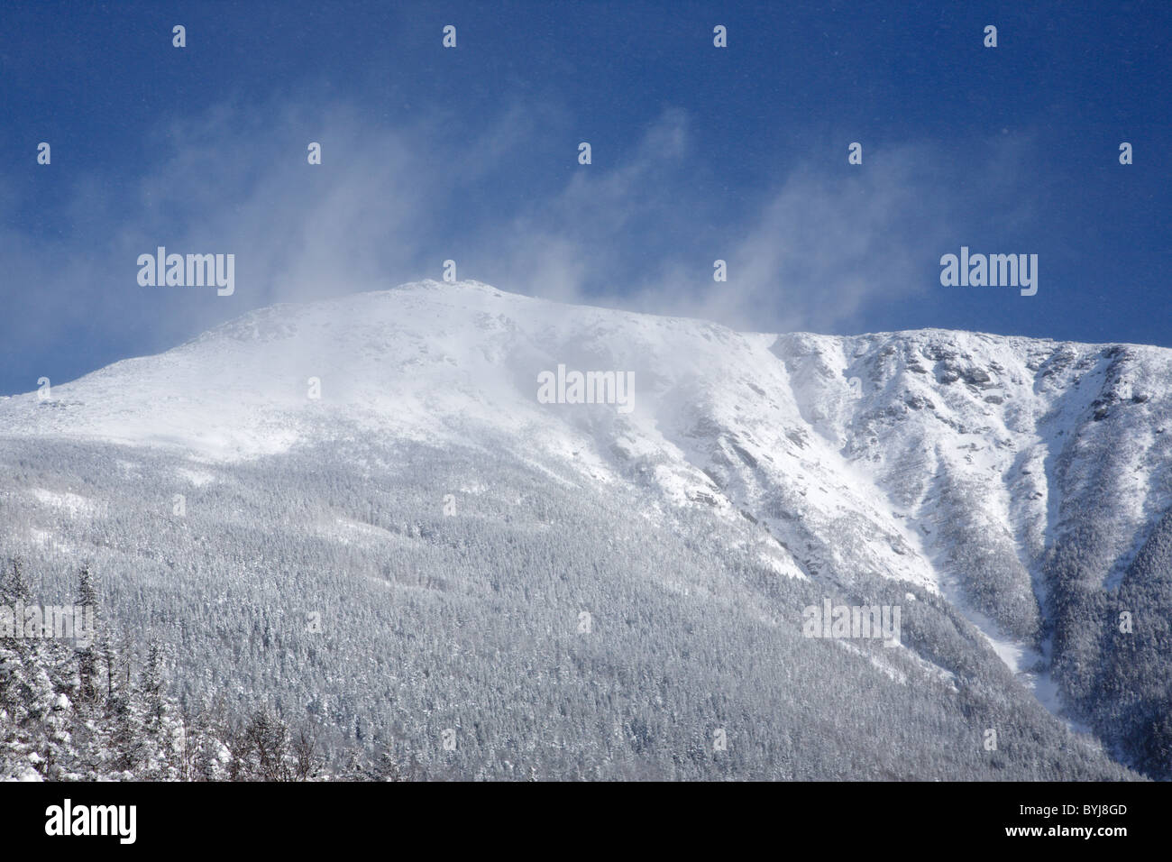 Franconia Ridge from the Old Bridle Path during the winter months in ...