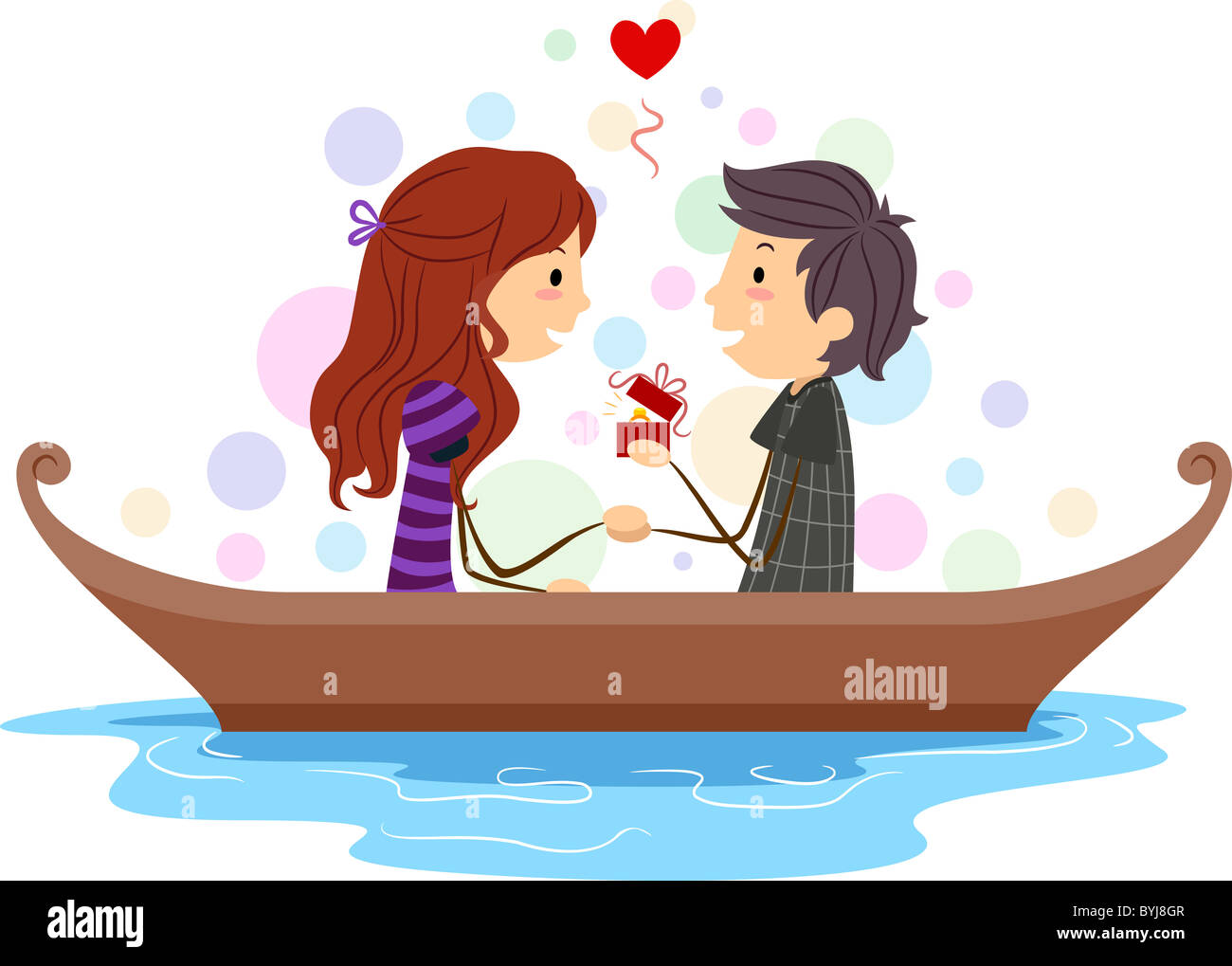 Illustration of a Stick Figure Guy Proposing to His Girl Stock Photo ...