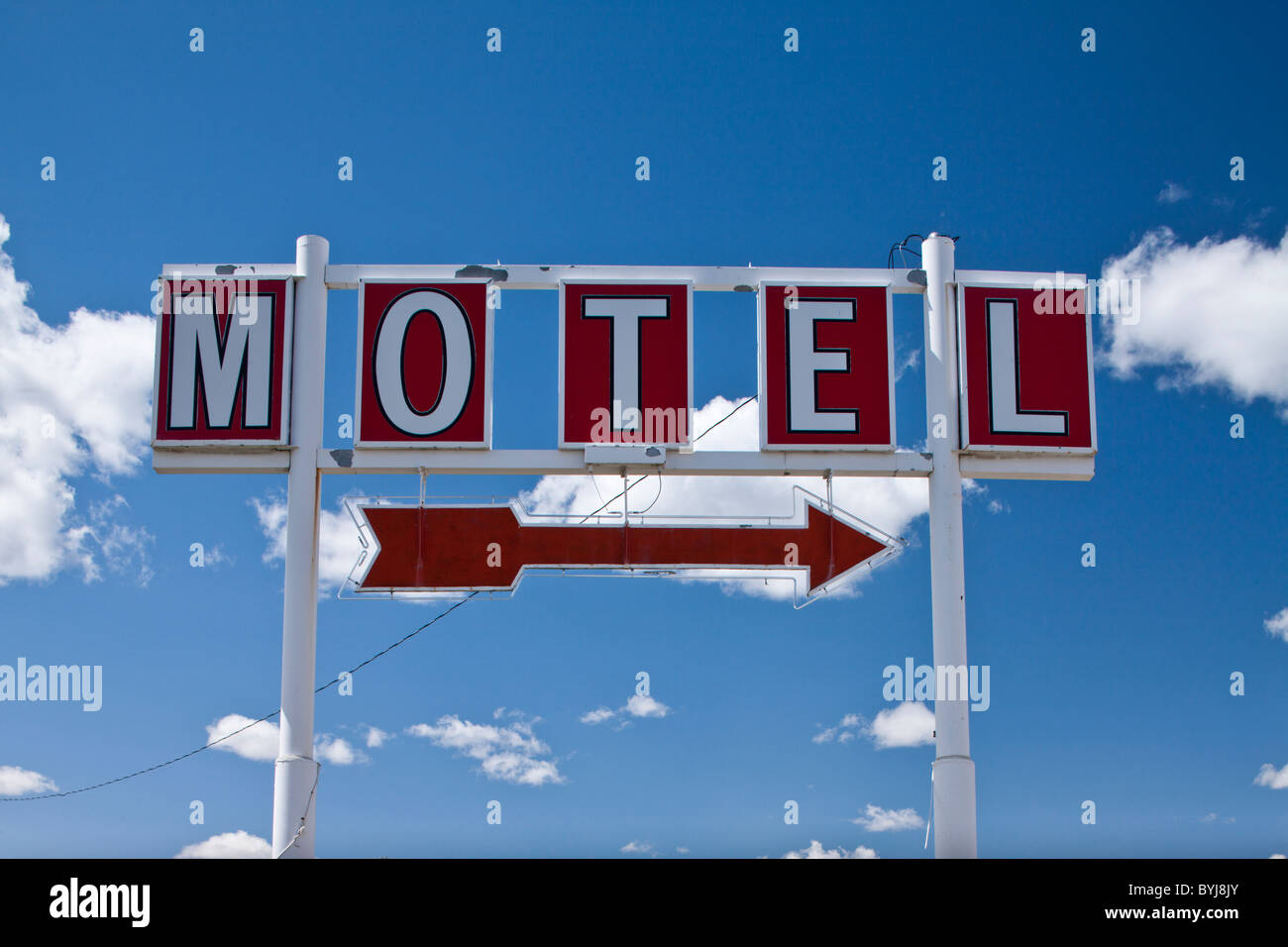 USA, Montana, Columbus, Motel Sign along I-90 Stock Photo - Alamy