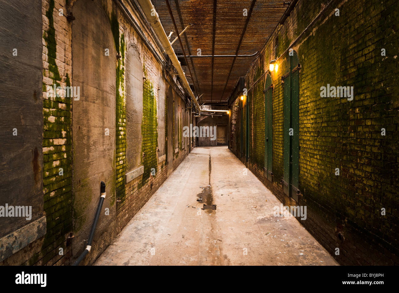 Passageway in barracks building on Alcatraz Stock Photo - Alamy