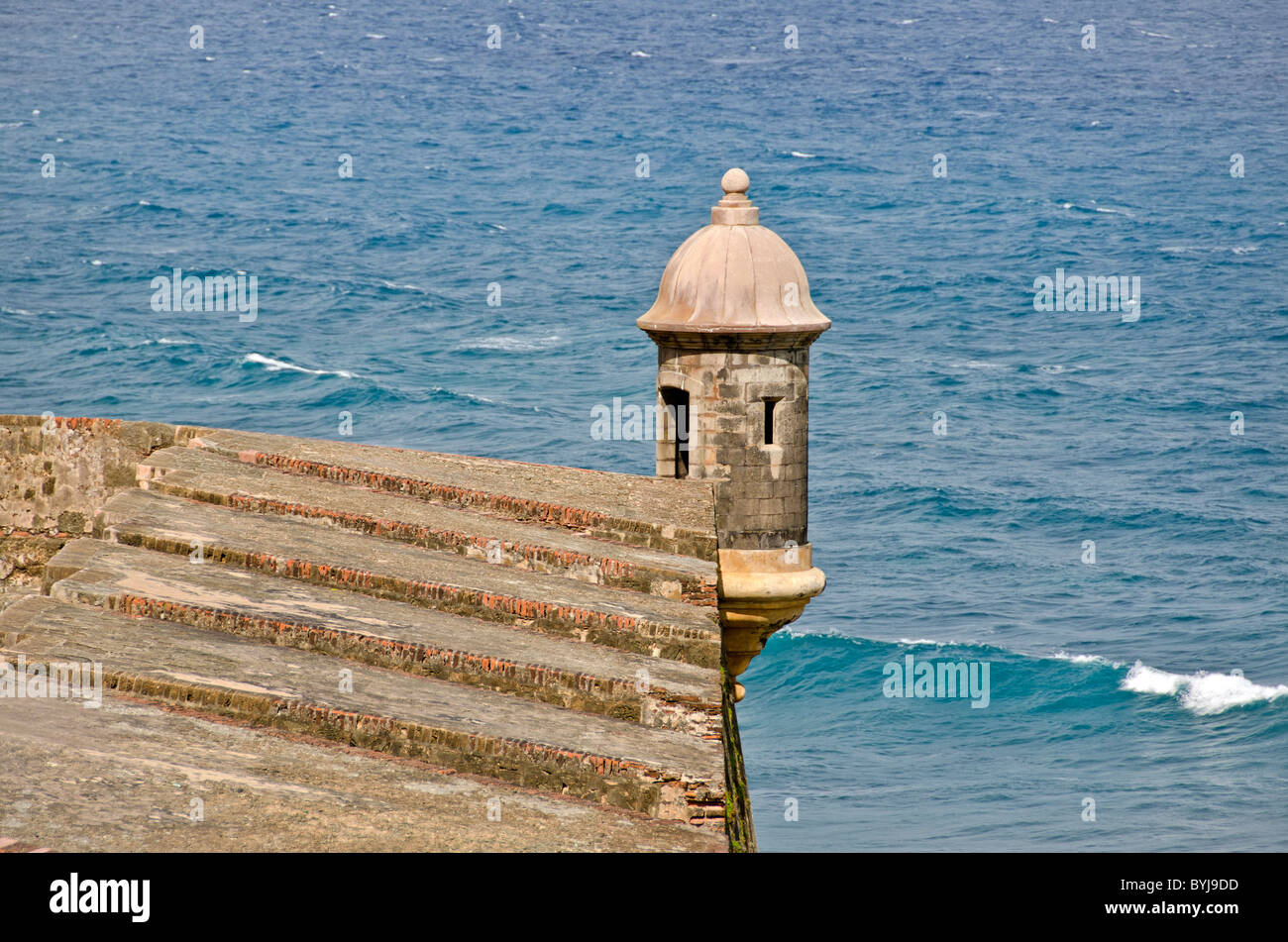 Puerto Rico sentry box or garita at Fort San Cristobal Old San Juan ...