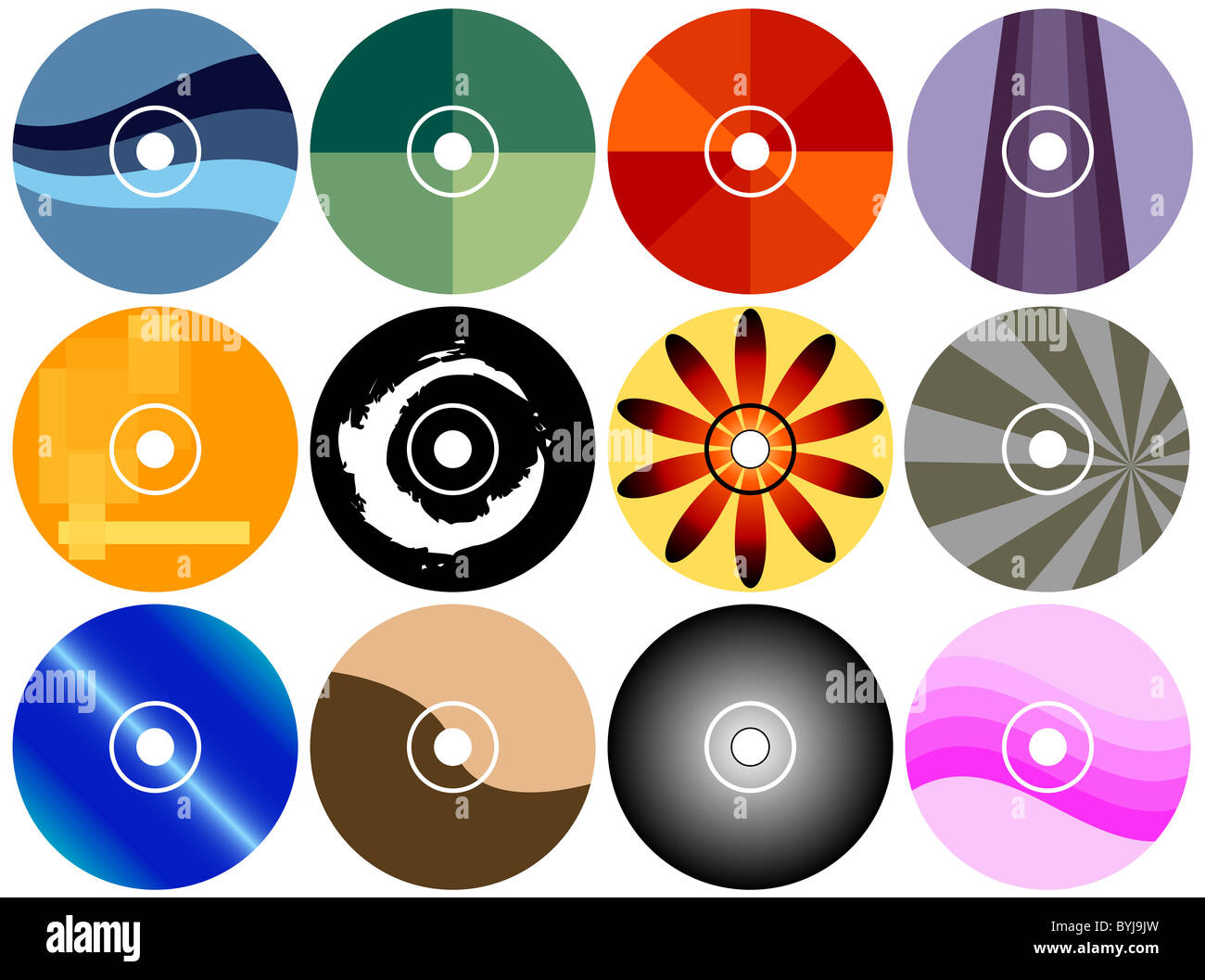 Set of CD Designs Stock Photo - Alamy