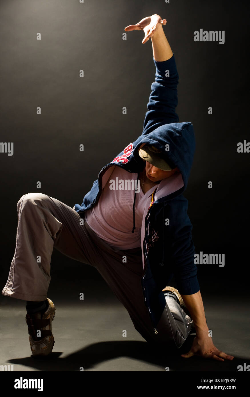 a young nice man dancing modern dances Stock Photo - Alamy