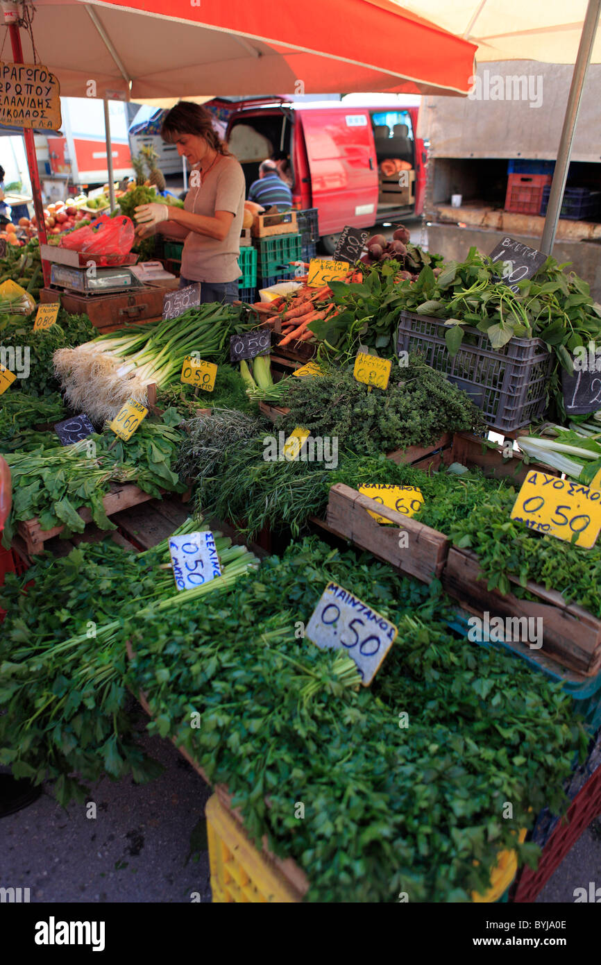 Greek market stall hi-res stock photography and images - Alamy