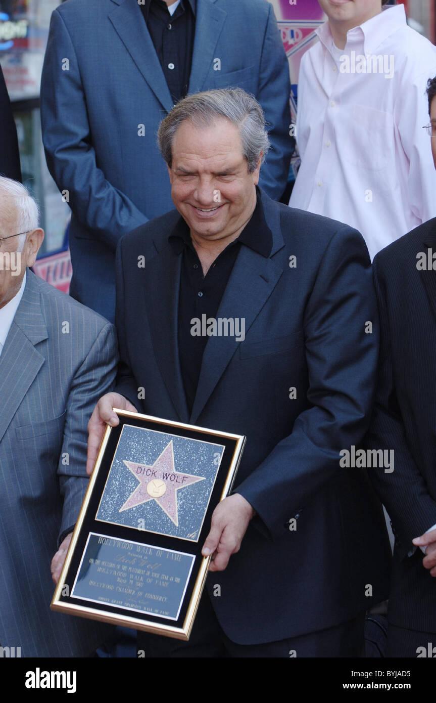 Dick Wolf Receives A Star On Hollywood Walk Of Fame Los Angeles California 290307 Stock