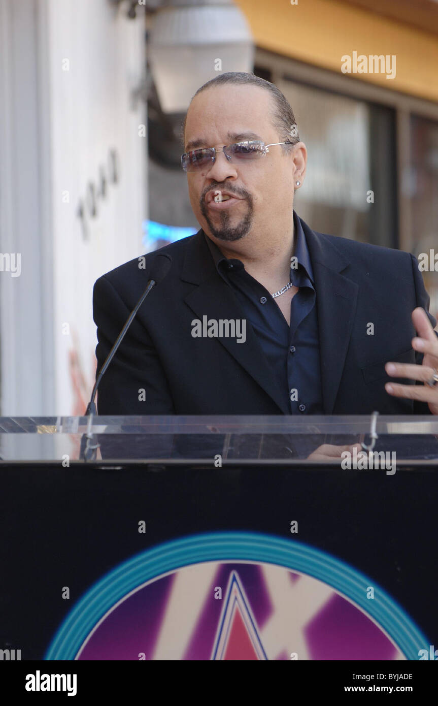 Ice-T Celebrating TV Producer Dick Wolf receiving a star on Hollywood ...