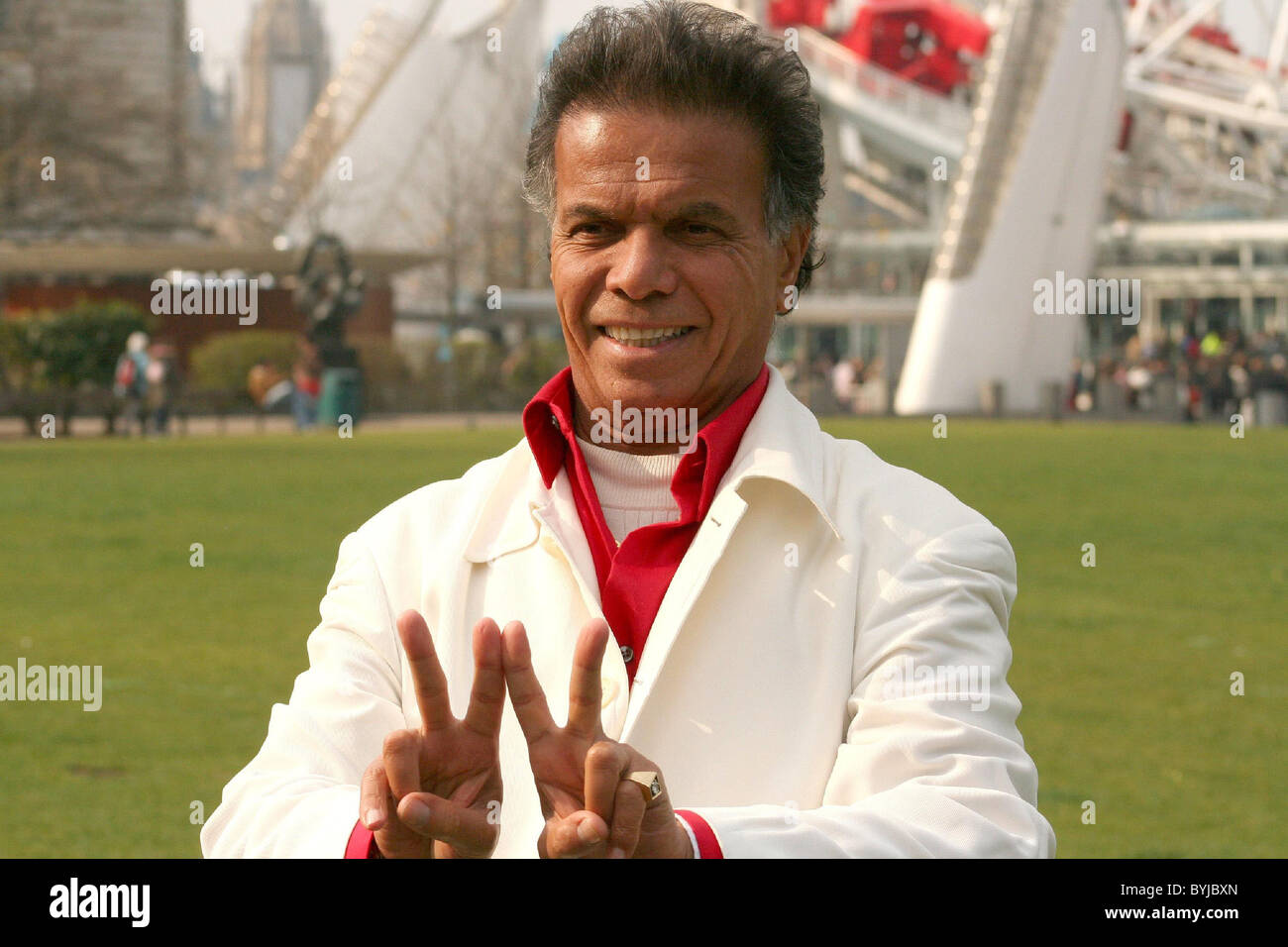 Fred Nassiri filming at the London Eye for director Stephan Elliott ...