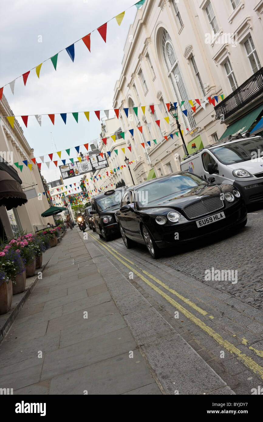 The annual Motcomb Street Party decorated for the event Stock Photo - Alamy