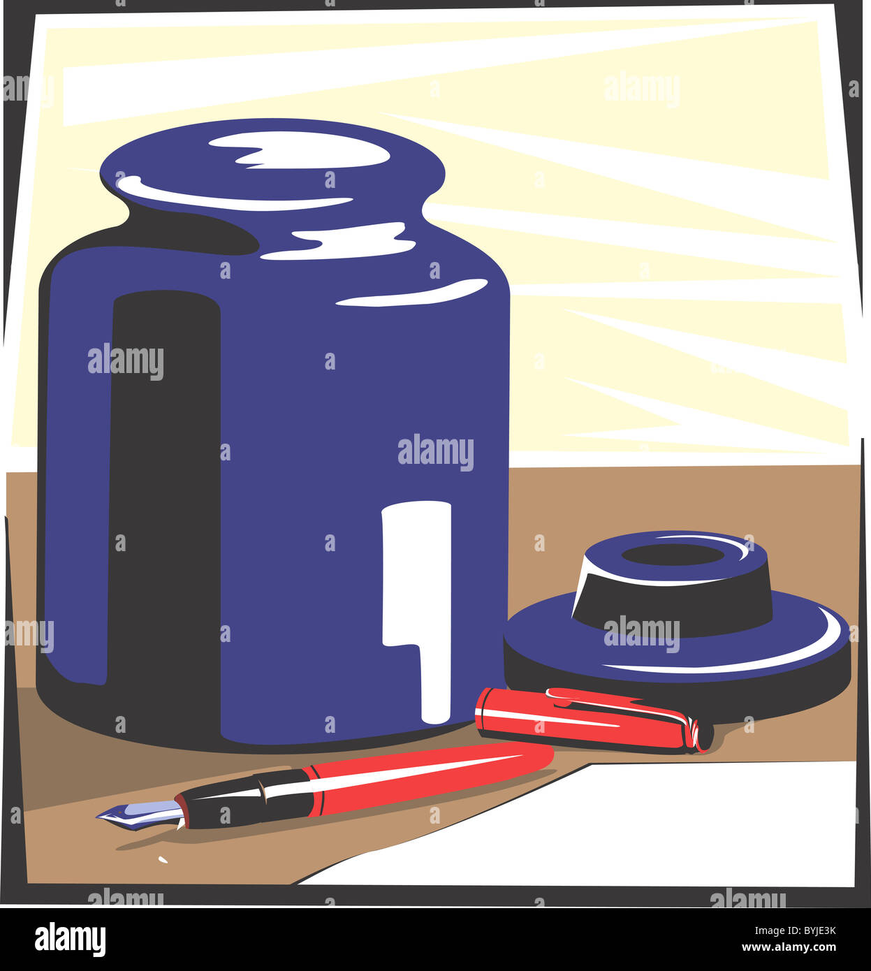 Pen inkpot hi-res stock photography and images - Alamy